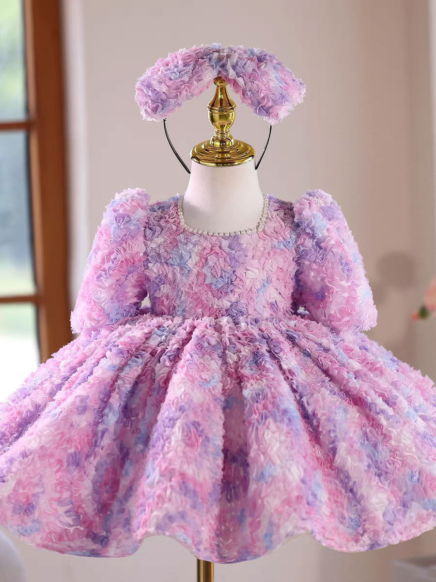 Lilac Princess Lace Flower Girl Dress for Birthday and Wedding J587 ...